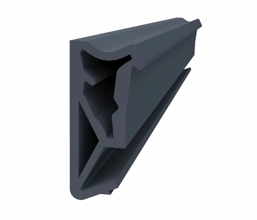 Уплотнитель для деревянных евроокон Deventer на фальц створки, ширина паза 4-5 мм, ТЭП, темный графит RAL 7024, 200 м