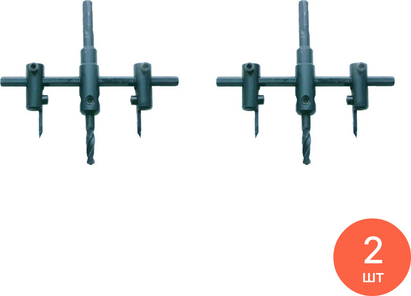 Сверло по дереву 888 Балеринка трехгранный хвостовик, из металла, диаметр 30-120мм, длина 100мм / инструменты (комплект из 2 шт)