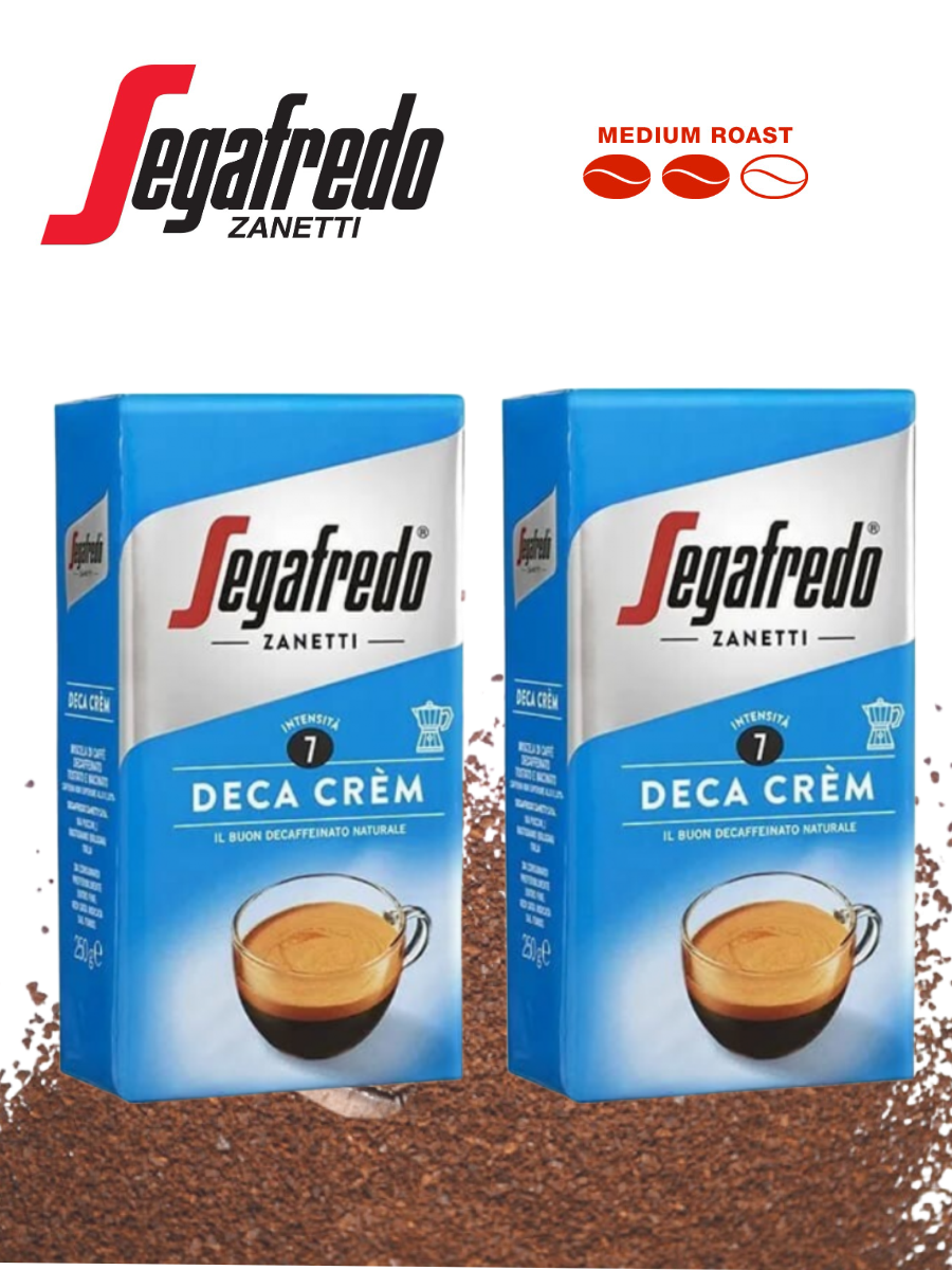 Segafredo Deca Crem 250г кофе молотый Итальянский (2 штуки) (33203)