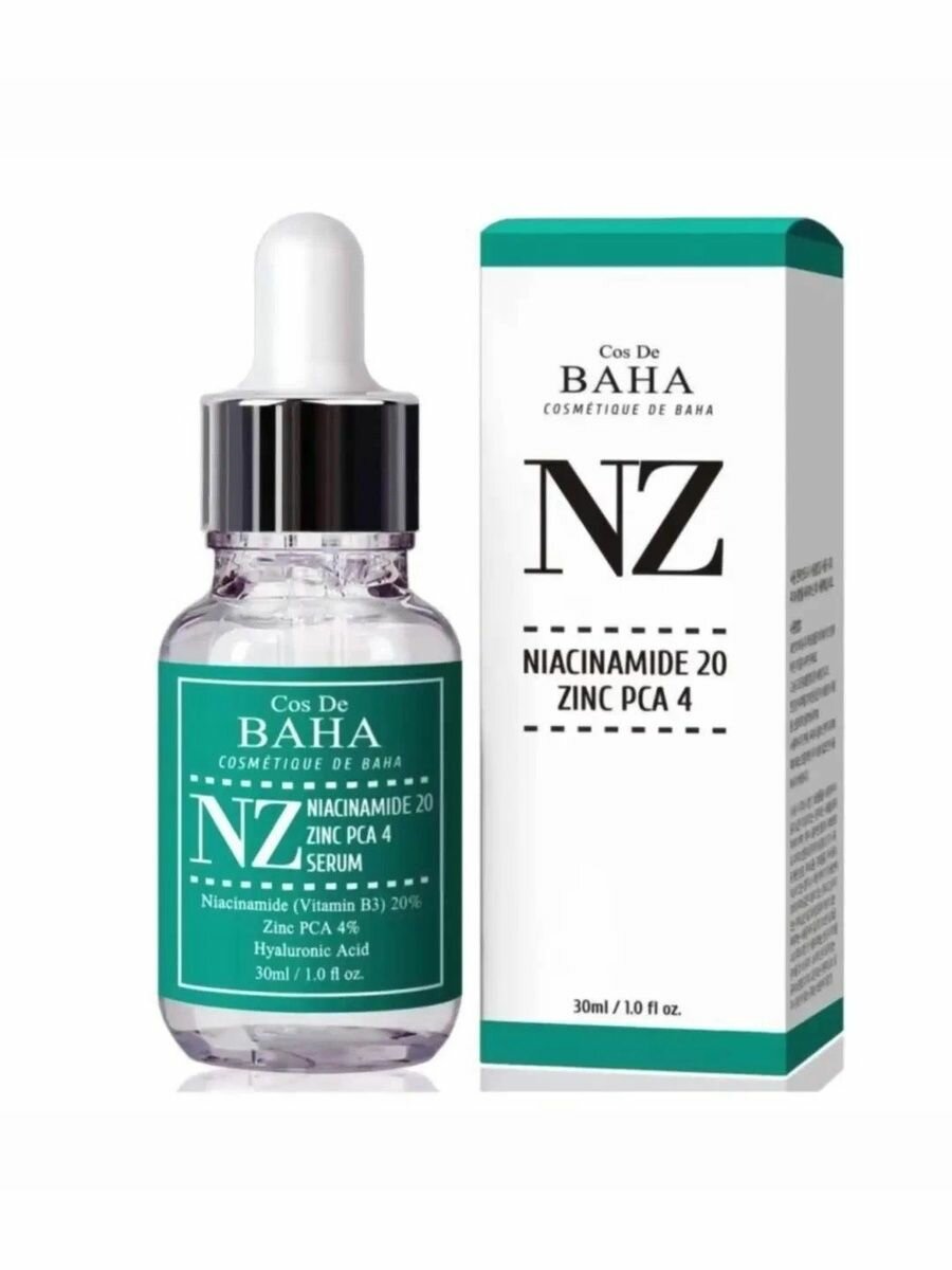 Cos De BAHA (NZ) Сыворотка для лица с ниацинамидом, цинком и гиалуроновой кислотой Niacinamide 20% Serum 30мл