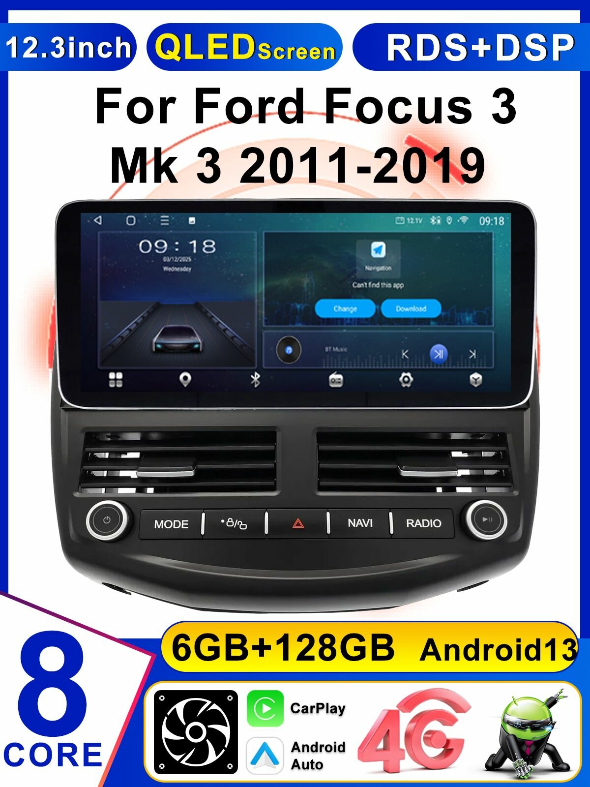 Магнитола для Ford Focus 3 Mk 3 2011-2019