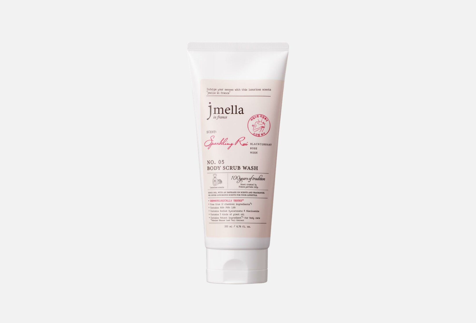 Парфюмированный гель-скраб для душа JMELLA in france Sparkling Rose NO. 05 200 мл