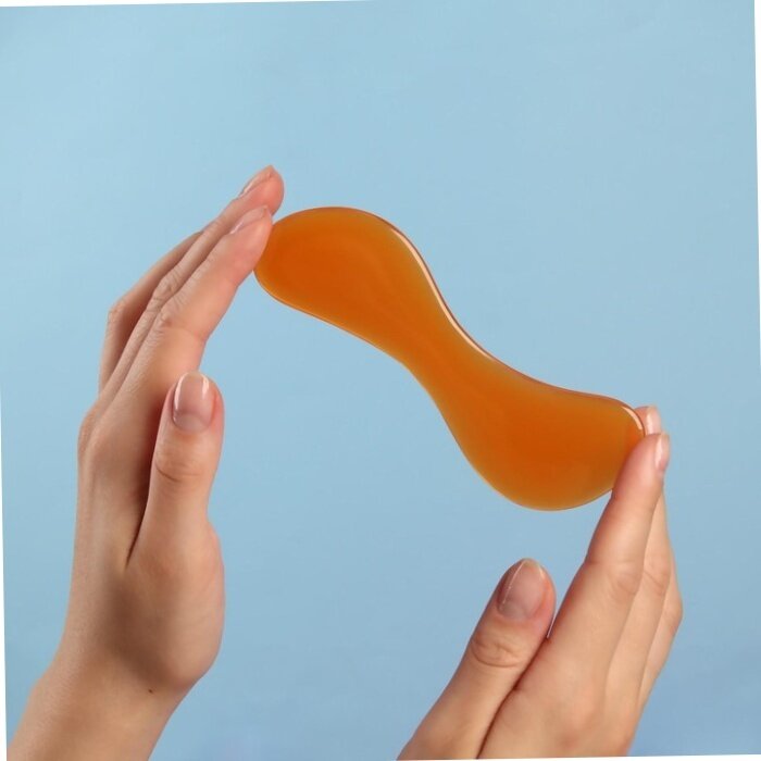 Массажер Гуаша "Клюшка", механический, для лица, пластик, 13x4 см