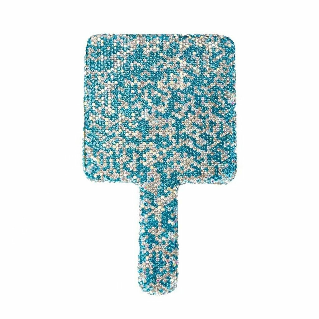 Зеркало ручное, Синий - Квадратный