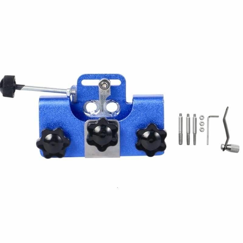 Портативная ручная точилка для цепей пилы с защитными зажимами для домашней мастерской, Синий