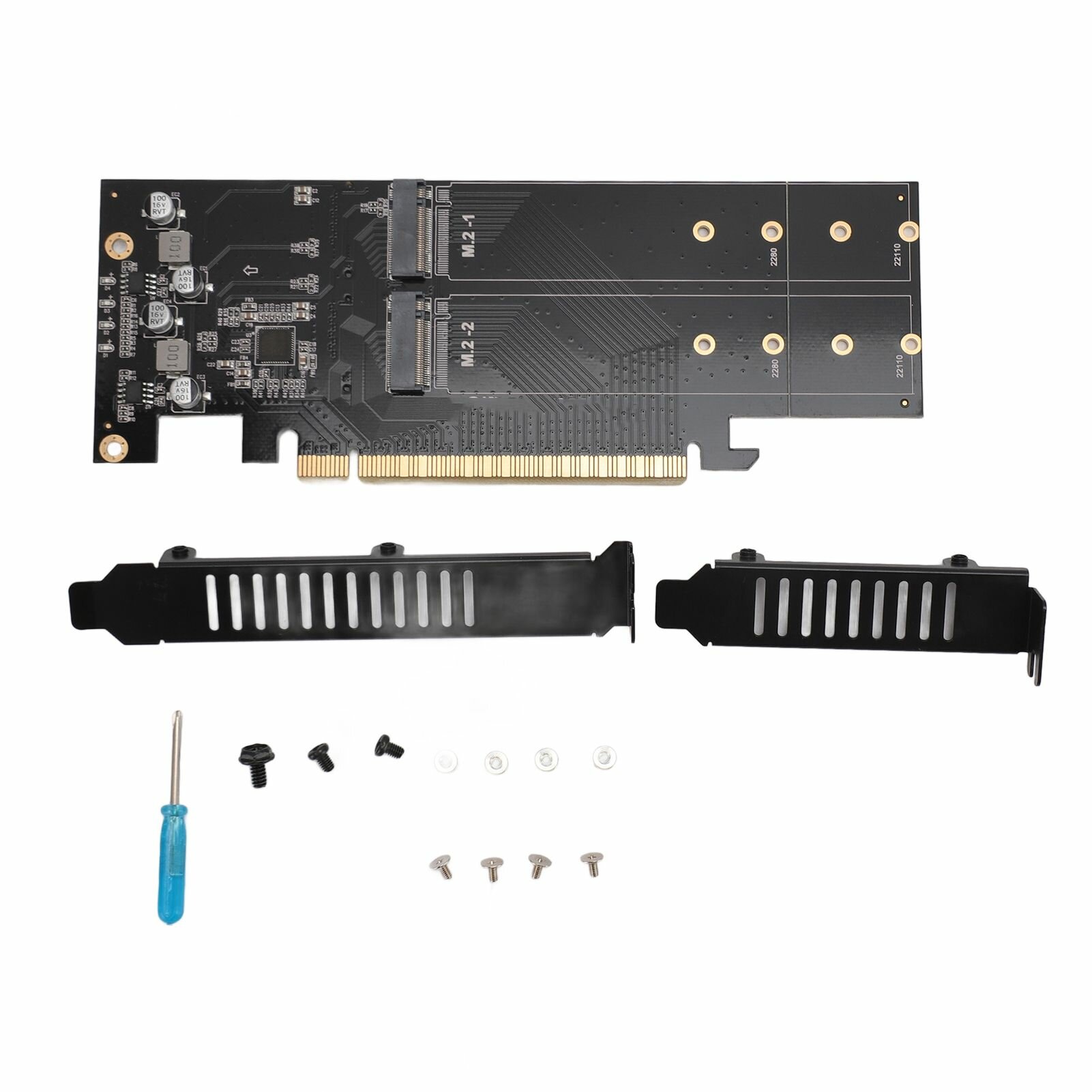 Quad M.2 NVMe к PCIe 4.0 X16 адаптер, 4 порта, 32 Гбит/с