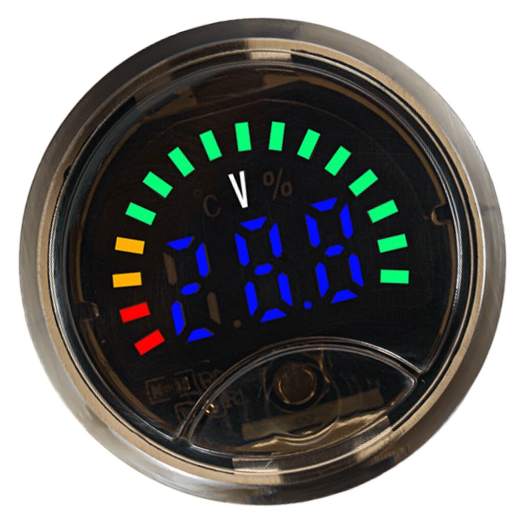 Круглый цифровой вольтметр амперметр светодиодный дисплей круговой измеритель напряжения и заряда для точного контроля напряжения и батареи