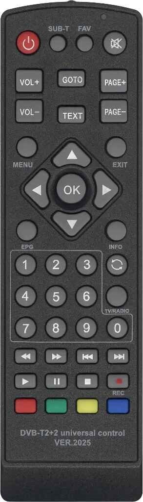 UNIVERSAL ClickPdu для приставок DVB-T2+2 ! версия 2025 г, универсальный, Пульт ДУ, Huayu