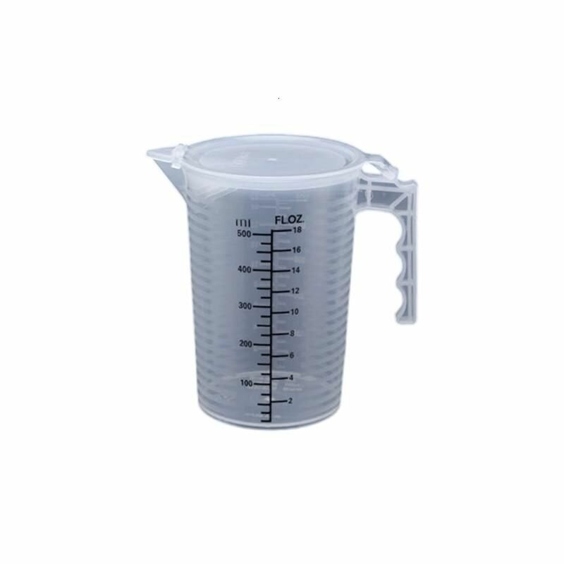 Черная мерная кружка с гравировкой и прозрачной шкалой, Четкий - 500ml