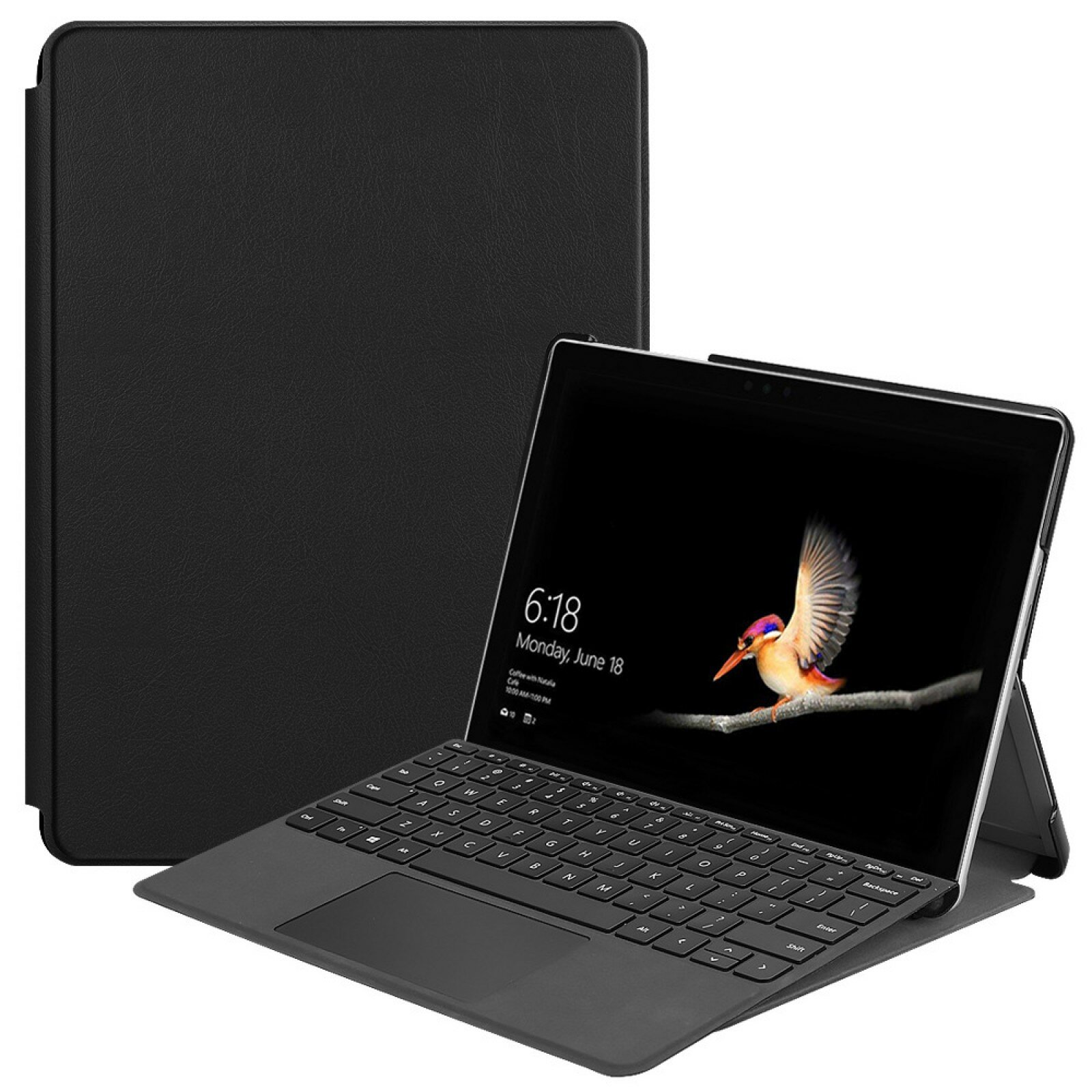 Чехол-обложка MyPads для Microsoft Surface Go 2 и Go 3 тонкий кожаный с функцией трансформации