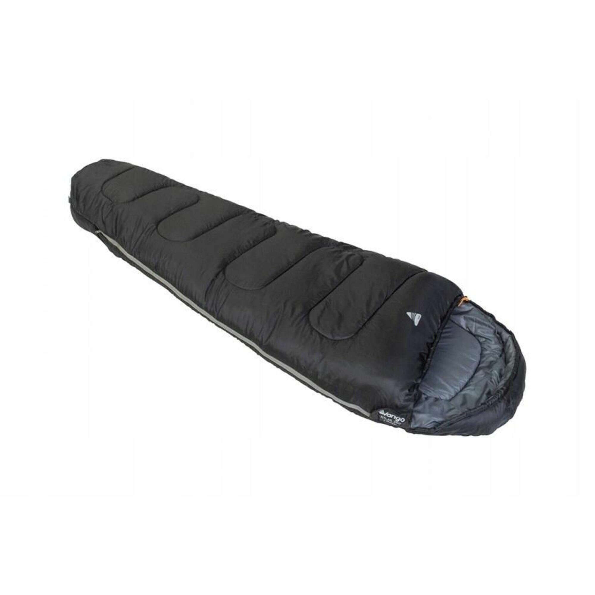 Спальный мешок для походов Vango Atlas 250 195 см, Decathlon, Цвет: Черное, Размер: 195 см