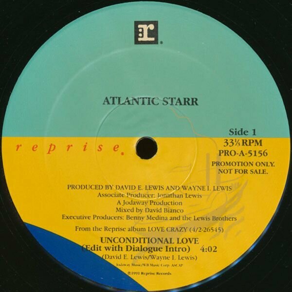 Atlantic Starr - Unconditional Love. Винтажная виниловая пластинка. Lp. Винил