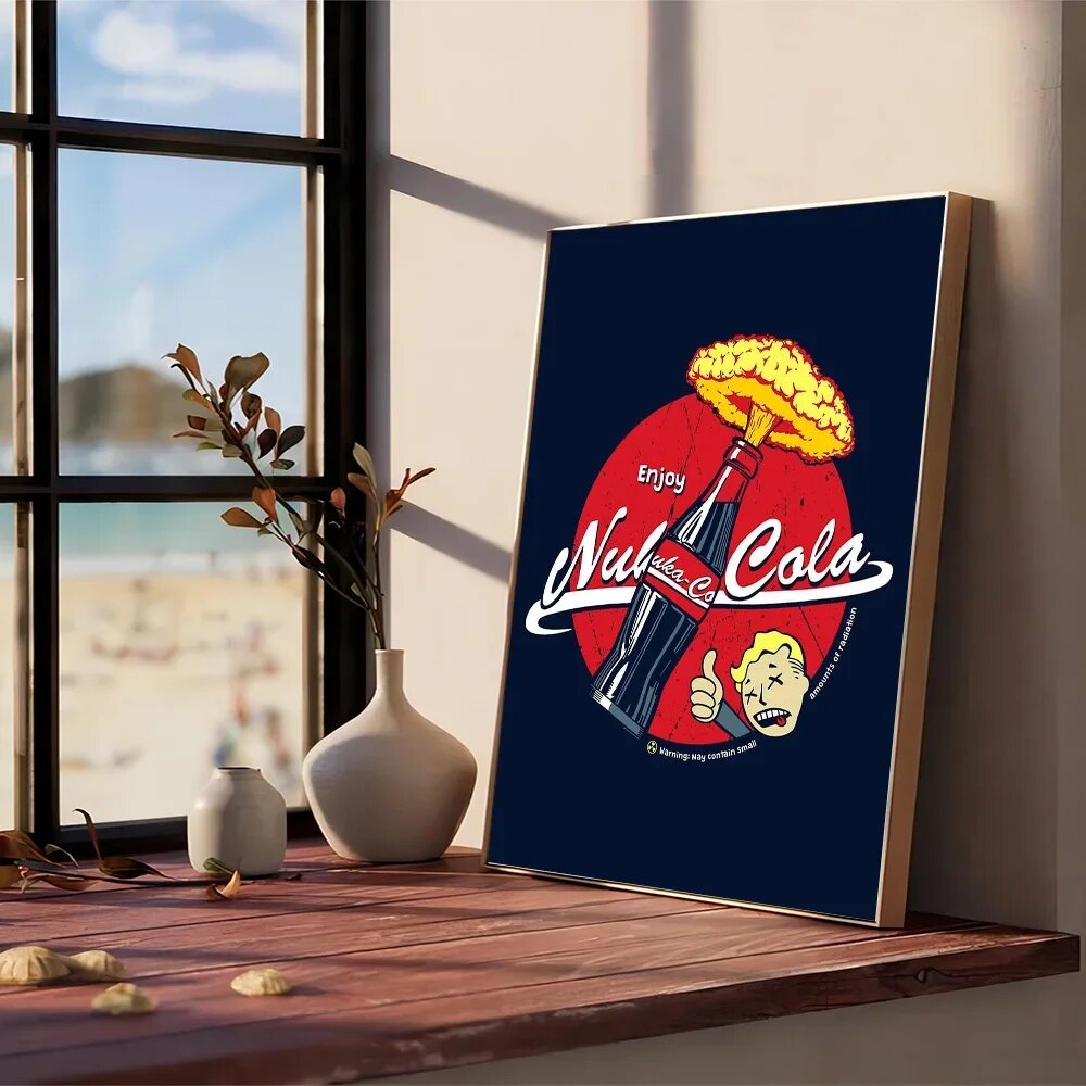 Наклейка на холсте "Nuka-Cola" Fallout 40x50см, HEI-1