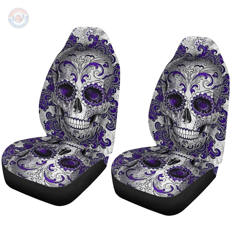 Накидка на сиденье для автомобиля, 2 шт, универсальные, полиэстер, фиолетовый