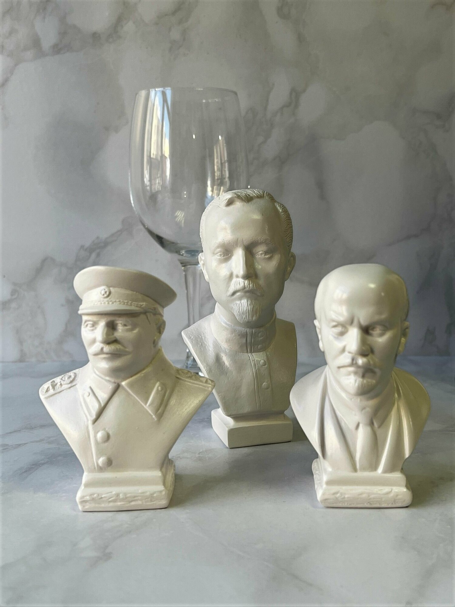 Набор бюстов политических деятелей 3шт. Гипс.