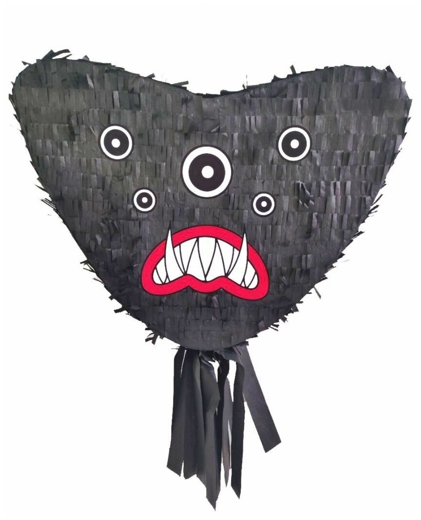 Пиньята Килли Вилли Хаги Ваги черный без наполнения и биты для празднования любого мероприятия