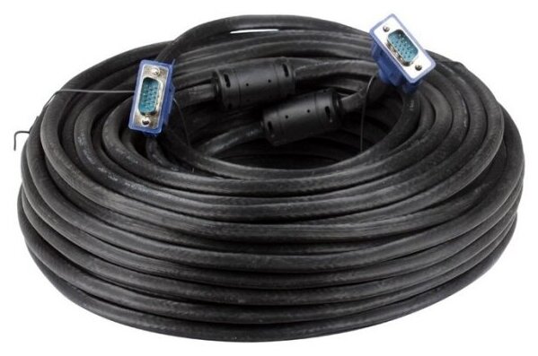 Кабель монитор-SVGA card VCOM (15M-15M) 30м 2 фильтра VVG6448-30M
