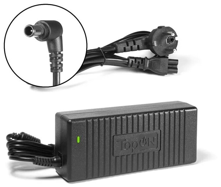Блок питания TopON для Sony 19.5V 6.2A (6.5x4.4) 120W VGP-AC19V16 TOP-SY07