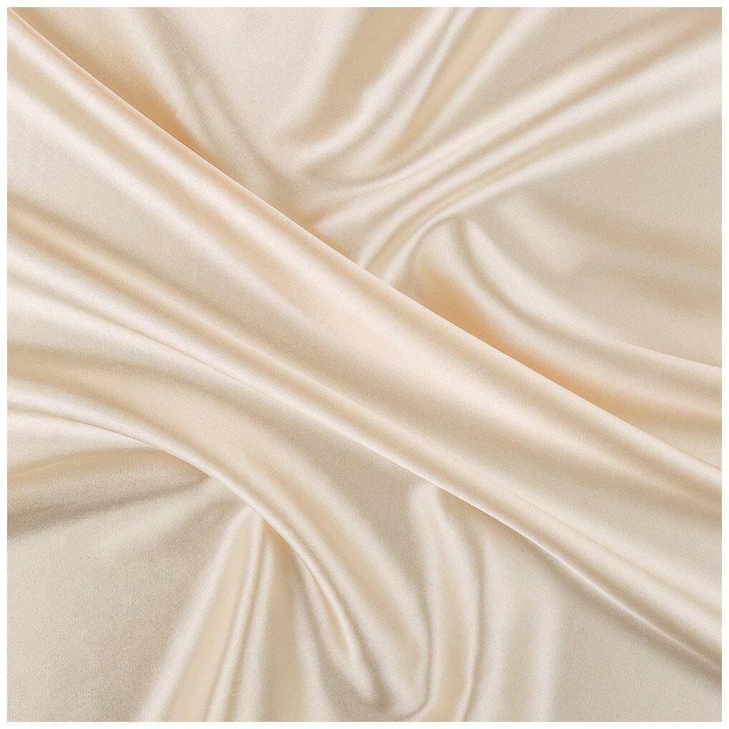 PSS-001 Poly satin фасовка 100 г/кв. м ± 5 г/кв. м 45 х 45 см 95% полиэстер, 5% спандекс №08 слоновая кость
