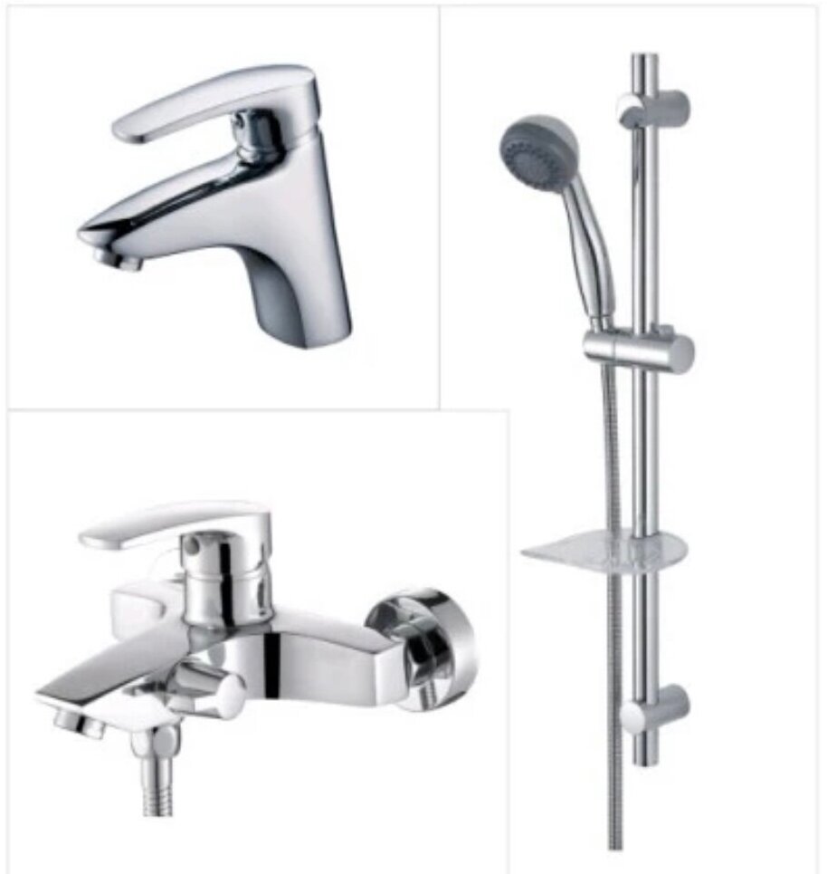 Комплект для ванной KAISER (68011+68022+стойка KS-110) Guss 6800К Сhrome