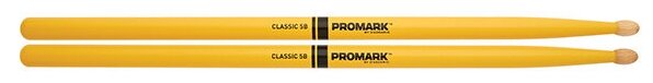 TX5BW-YELLOW 5B Барабанные палочки, желтые, орех гикори, деревянный наконечник, ProMark