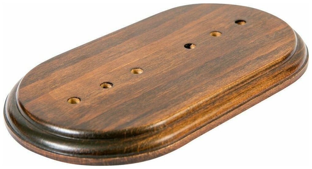 Подложка установочная Мезонинъ Элегант двухместная темный дуб для открытой проводки