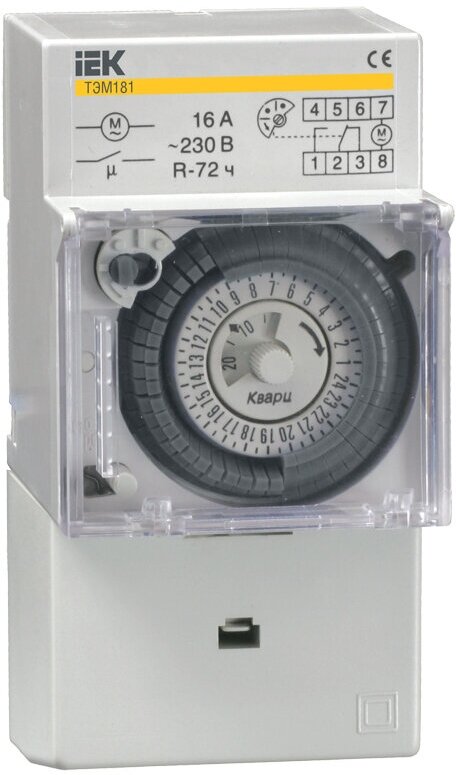 Таймер IEK ТЭМ 181, 16 А, 230В, на DIN-рейку
