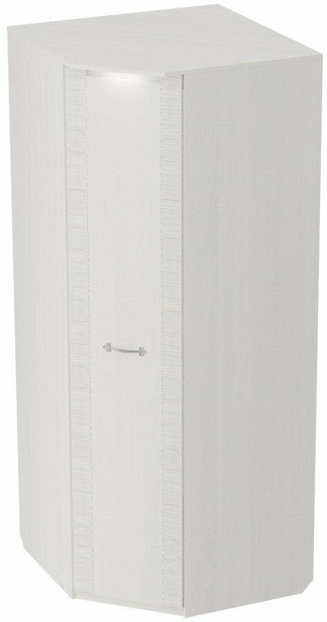 Шкаф угловой Hoff Элана, напольный, 90х218,5х90 см, ЛДСП/МДФ, для одежды, цвет бодега белая, сандал белый матовый