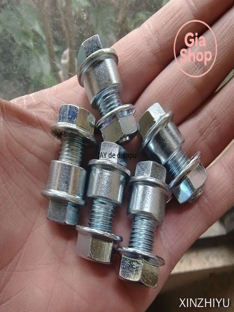 Болт колесный 1/2"-20 с гайкой и фланцем, оцинкованный крепеж для авто и электромобиля, 1 шт.