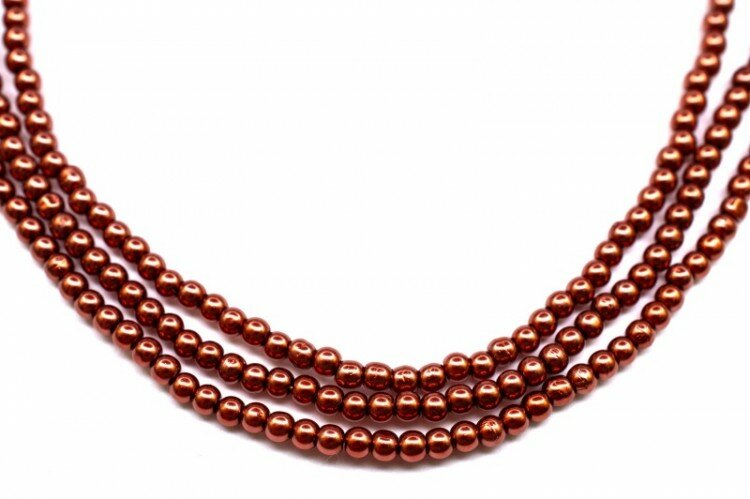 Жемчуг Preciosa, цвет 70010 коричневый, 2мм, 10шт