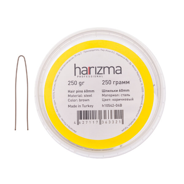Шпильки 60 мм прямые 250 гр коричневые Harizma