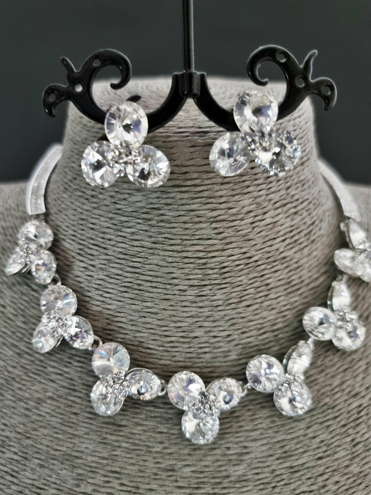 Колье, стекло, хрусталь