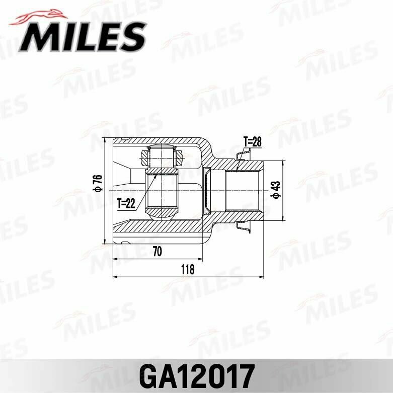 ШРУС Miles GA12017 — фото 1