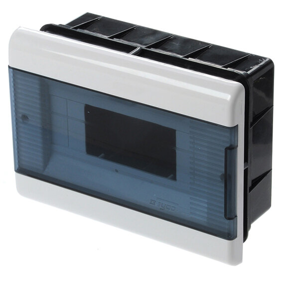 Бокс 68129 встраиваемый на 9 модулей с клеммником и прозрачной дверцей (Рувинил)