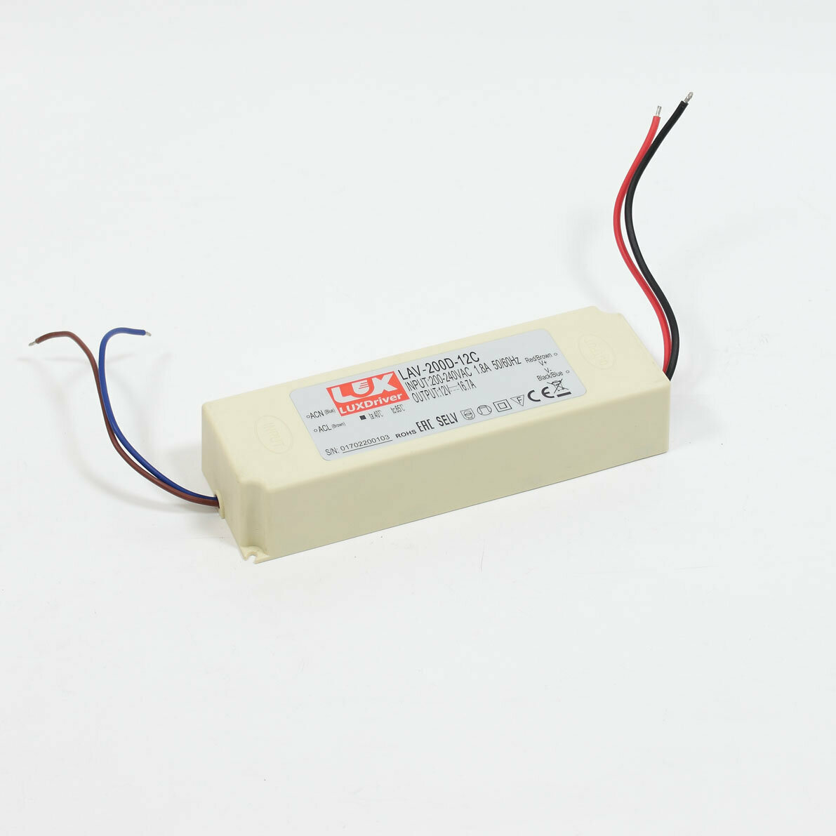 Блок питания LAV-200D-12C (12V, 200W, 16.7A, IP67)