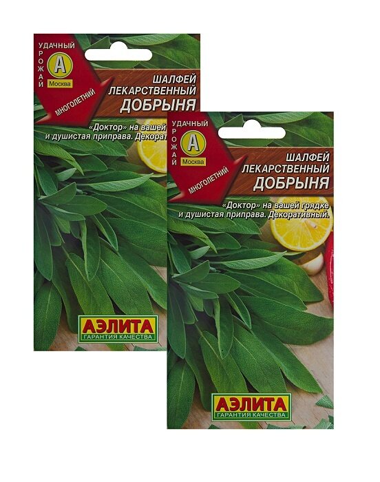 Семена Шалфей лекарственный Добрыня 0,2 г (Аэлита) , 2 пакетика * 0,2 г