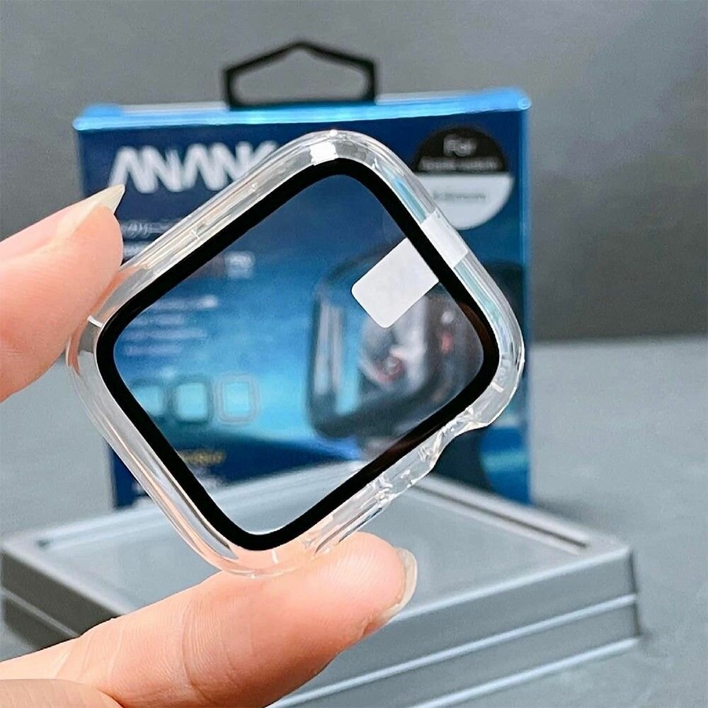 Защитное стекло с бампером для Apple Watch 49mm ANANK Screen Guard - (Transparent)