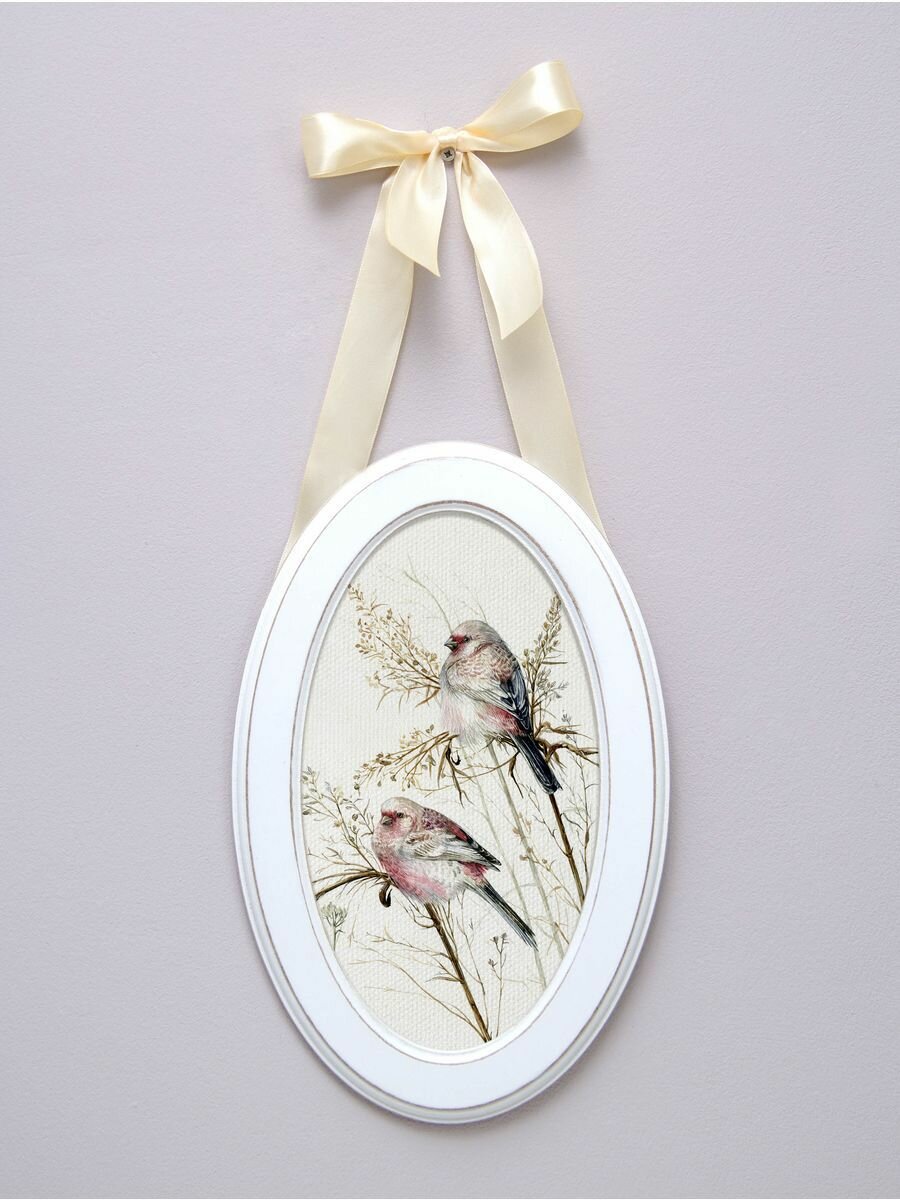 Панно овальное на ленте с бантиком "Прованс" 28,5*18,5 см