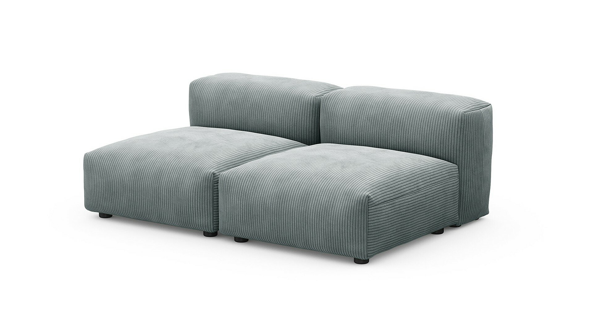 Сдвоенная дополнительная секция Фиджи (малая) Cilium Steel NEW 168x116x62 см, серый Вельвет, нераскладной Дом мебели для вас