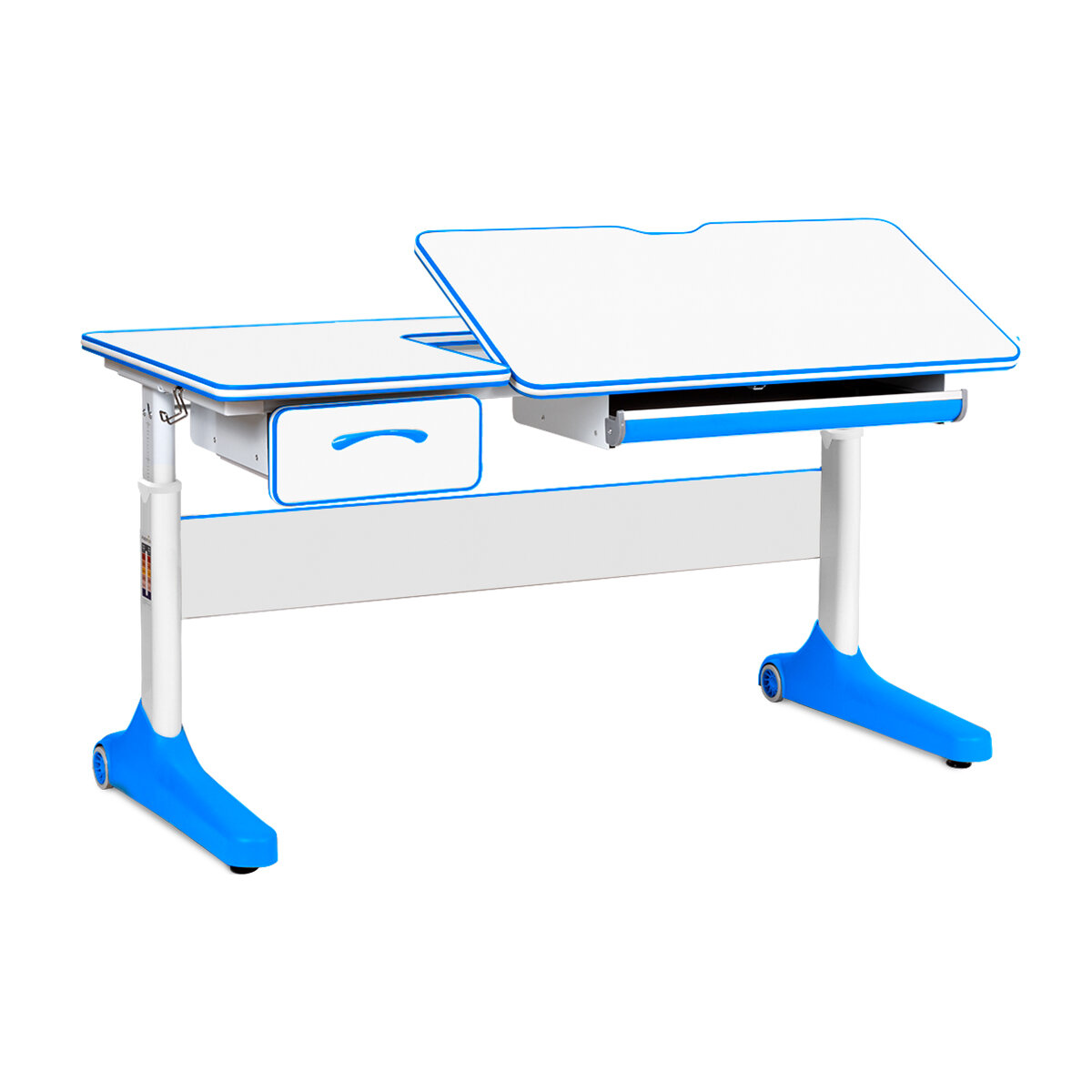 Растущая парта Anatomica Uniqa Lite белый/голубой