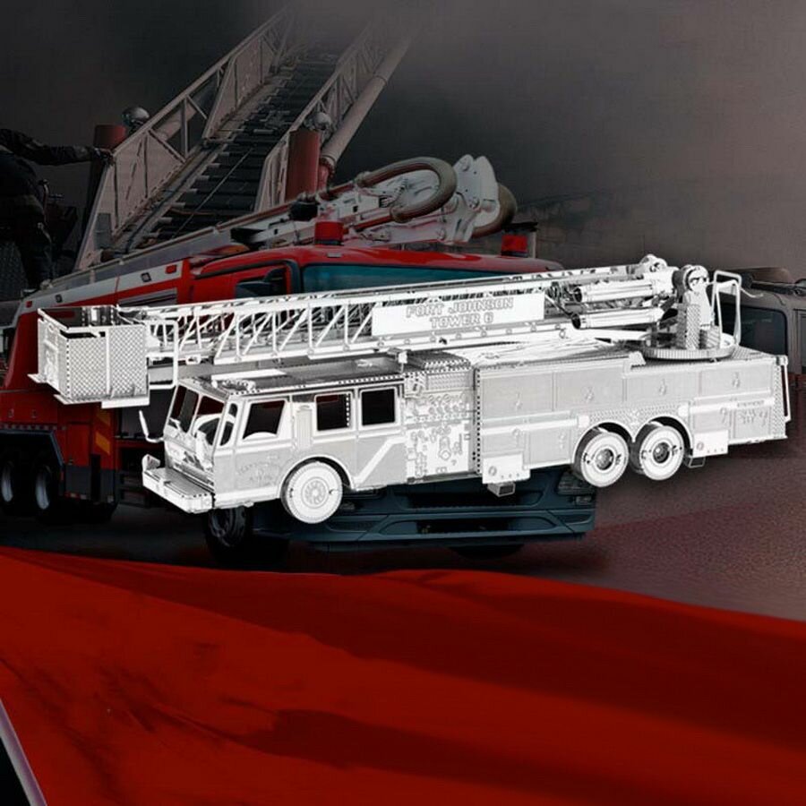 Металлический конструктор / Сборная модель / Конструктор 3D Metal Model Пожарная машина