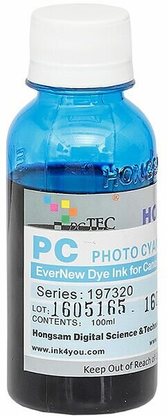 Чернила DCTec водорастворимые Canon iPF8400 EverNew Photo Cyan (синий фото) 100 мл