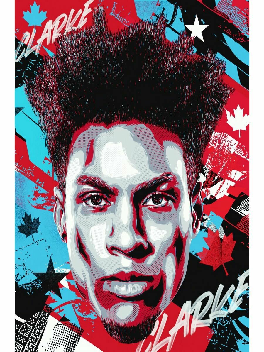 Постер "NBA Art. Брэндон Кларк"