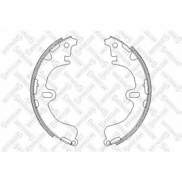 Колодки тормозные задние барабанные комплект Toyota General Motors Lexus Iveco, STELLOX 391 100-SX (1 шт.)