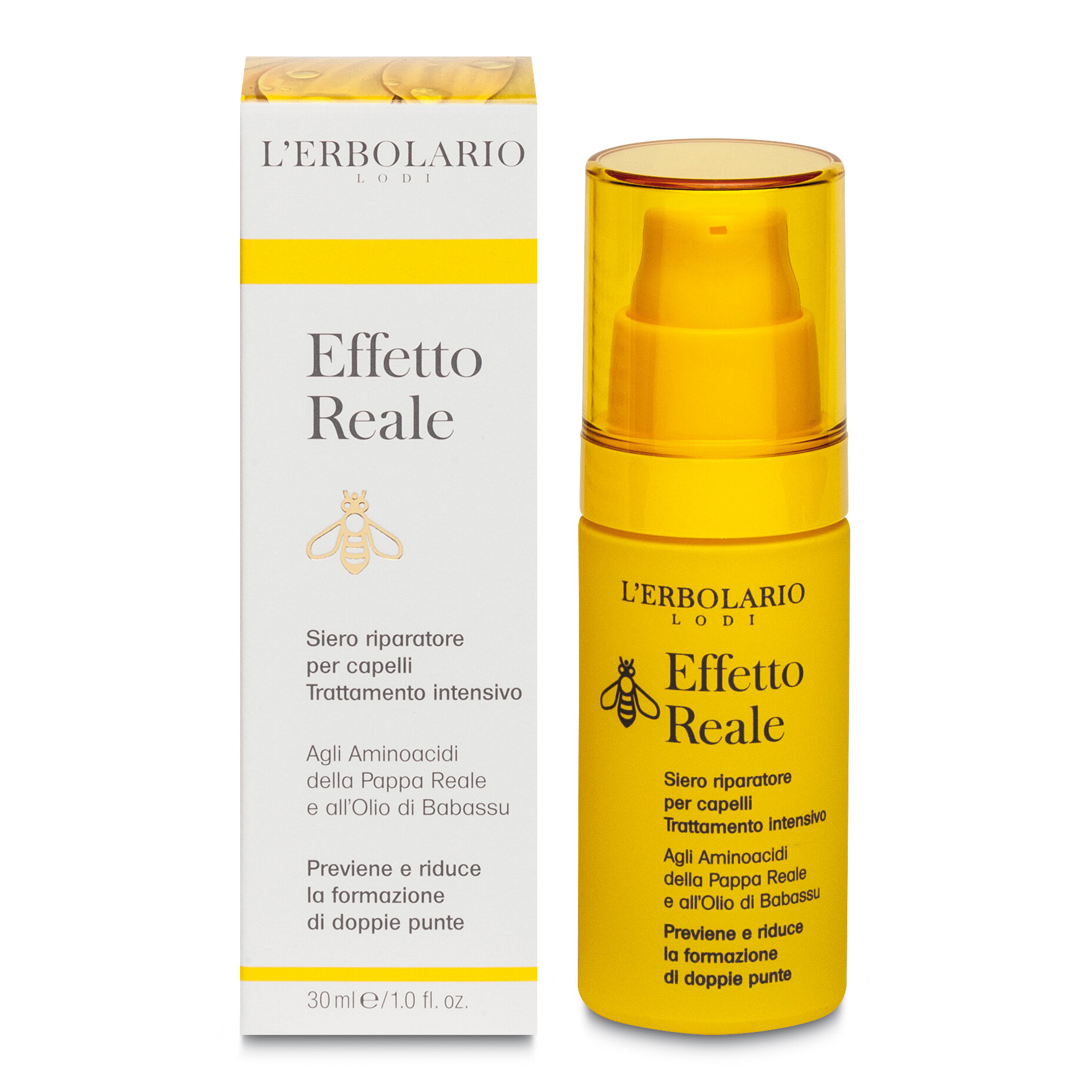 L'ERBOLARIO Сыворотка для восстановления волос несмываемая увлажняющая Effetto Reale 30мл