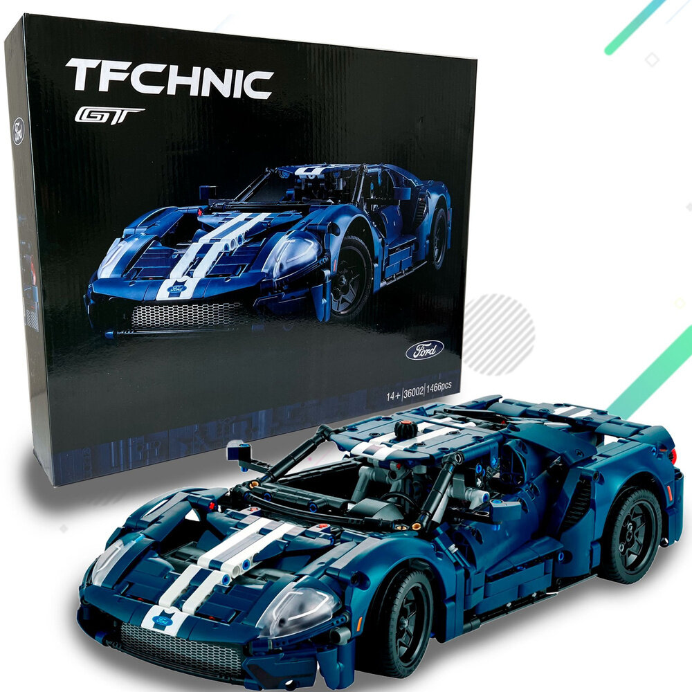 Конструктор Спорткар Technic Техник Ford GT Форд гт,1466 деталей / совместим с лего / lego Техник