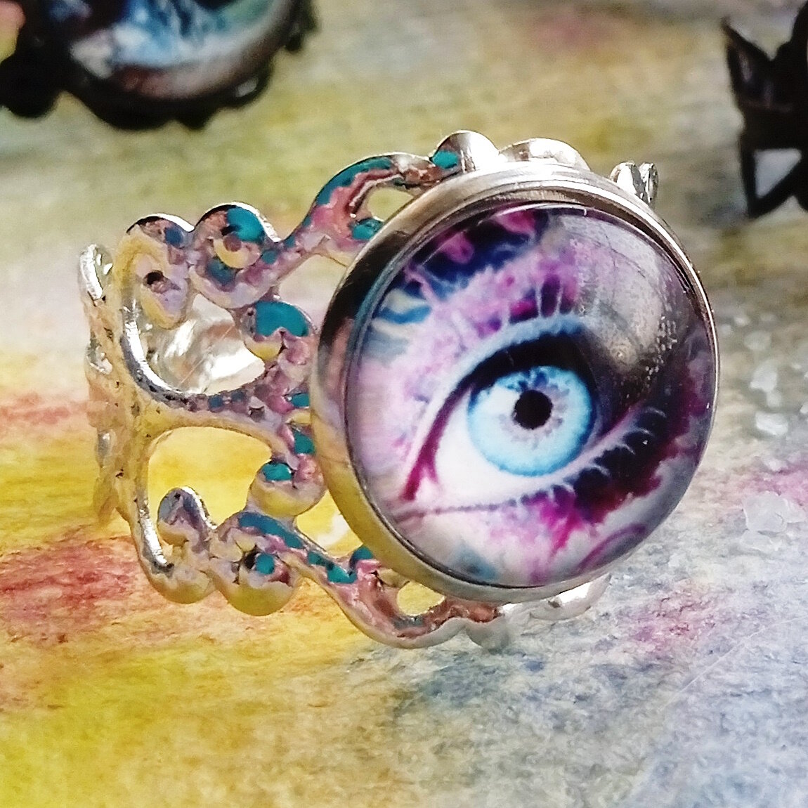 Кольцо HELLO, стекло