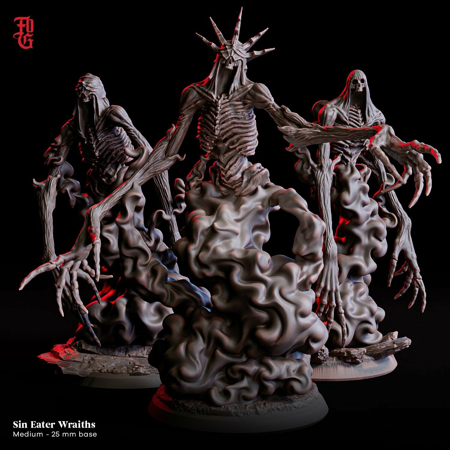 Миниатюра D&D 'Пожиратели грехов' масштаб 32 мм (DnD, Dungeons & Dragons, ДнД, Подземелья и Драконы, Pathfinder)