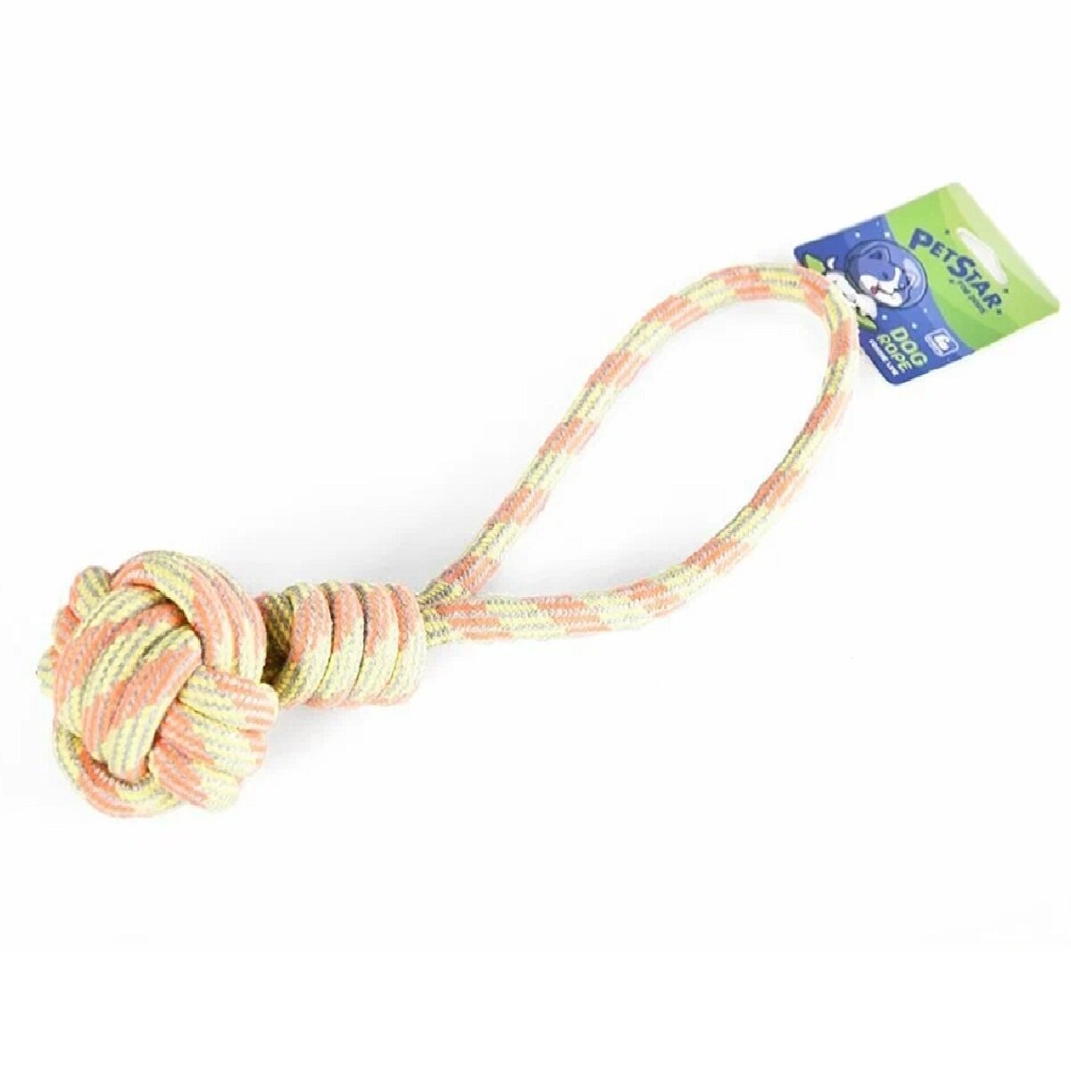 Игрушка веревочная для собак Мяч с ручкой, длина - 36 см, PET STAR