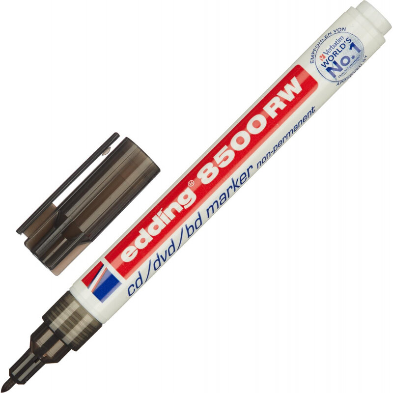 Edding Маркер для CD черный, стираемый, 1мм